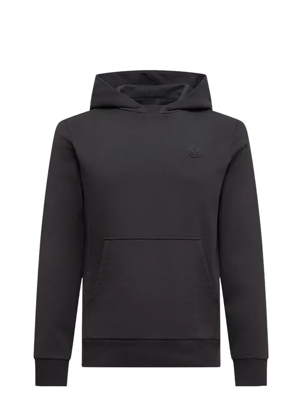 Moncler Tonal Back Logo Hoodie - Black