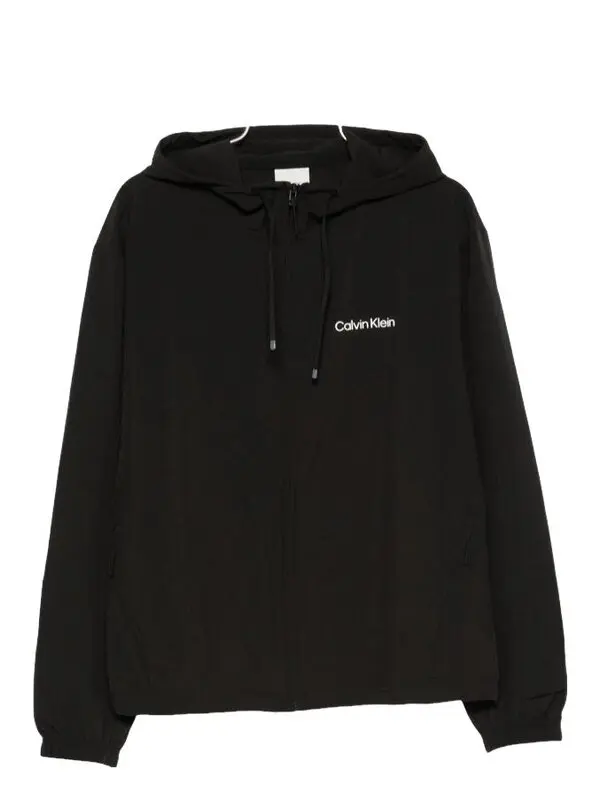 Calvin Klein Zip-up Hooded Jacket - Black