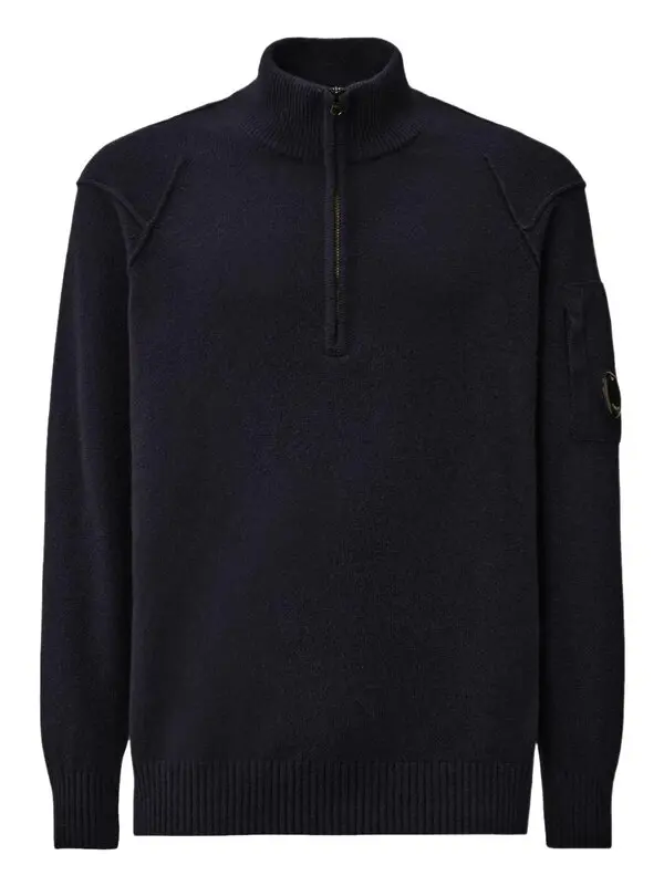 C.P. COMPANY Half-zip Jumper - Black