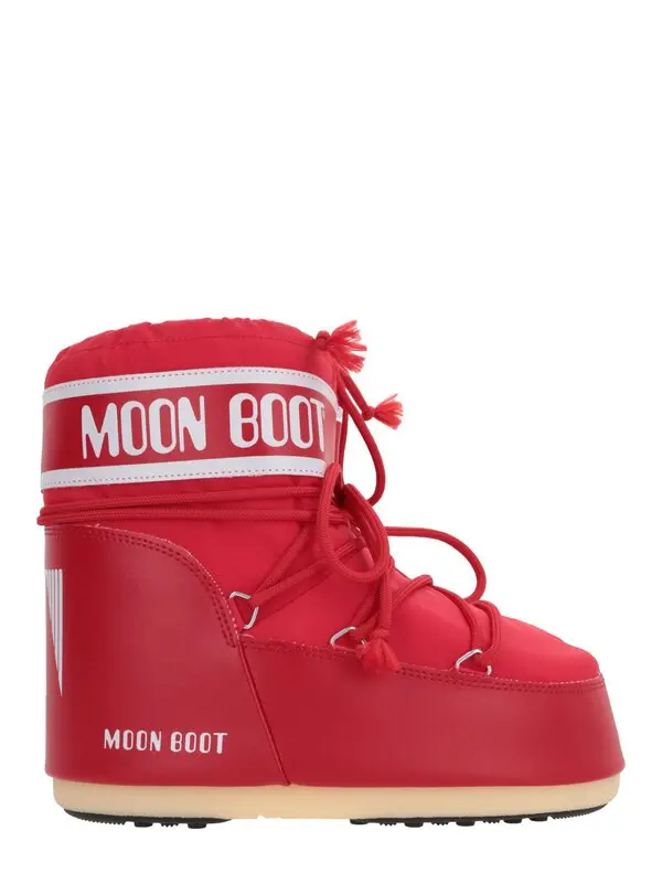 Moon Boot Logo Lace-up Snow Boots - Red