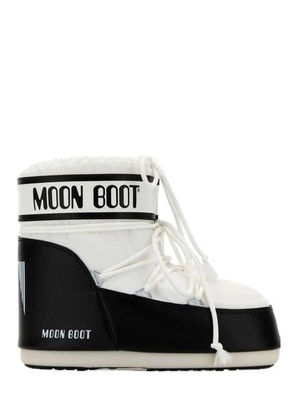 Moon Boot Icon Logo Printed Lace-up Boots - White
