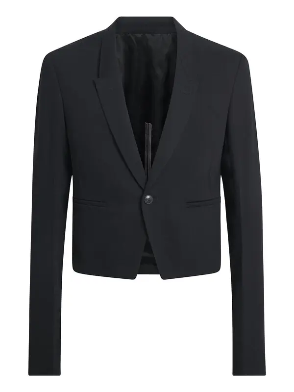 Rick Owens Virgin Wool Alice Blazer - Black