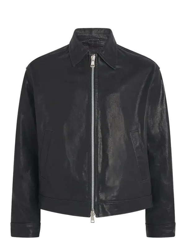 PICANTE Lambskin Trucker Jacket - Black