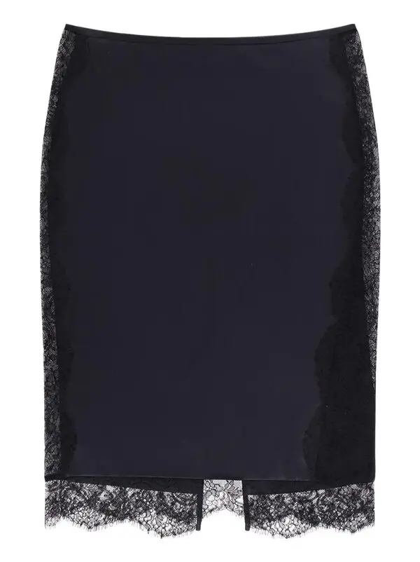 TOM FORD Lace Detailed Zipped Skirt - Black