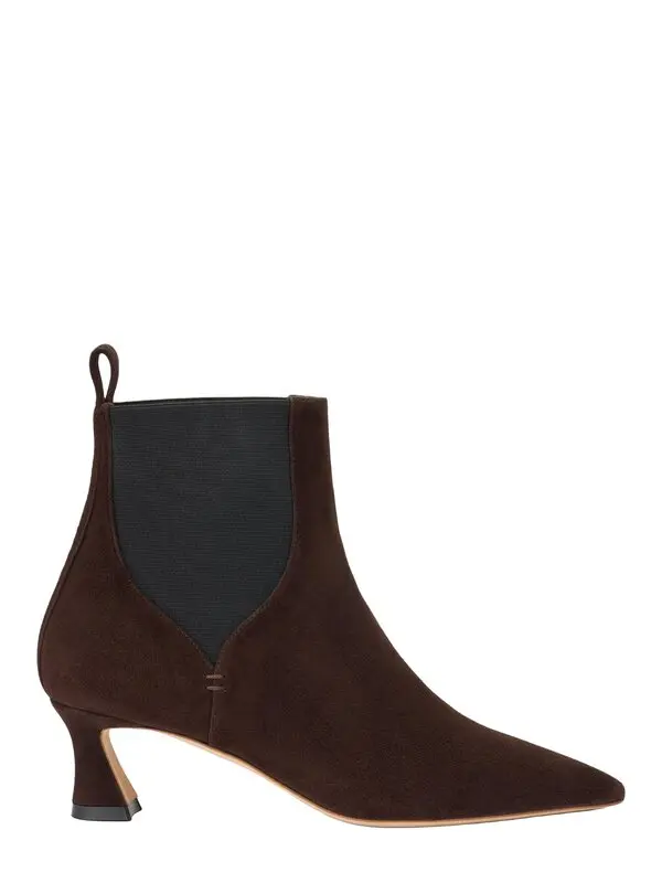 MALONE SOULIERS Suede Carolyn Ankle Boots 45 - Brown