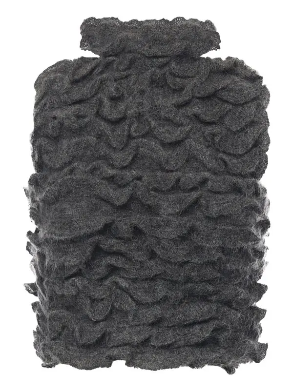 Alaïa Ruffled Knitted Sleeveless Jumper - Black