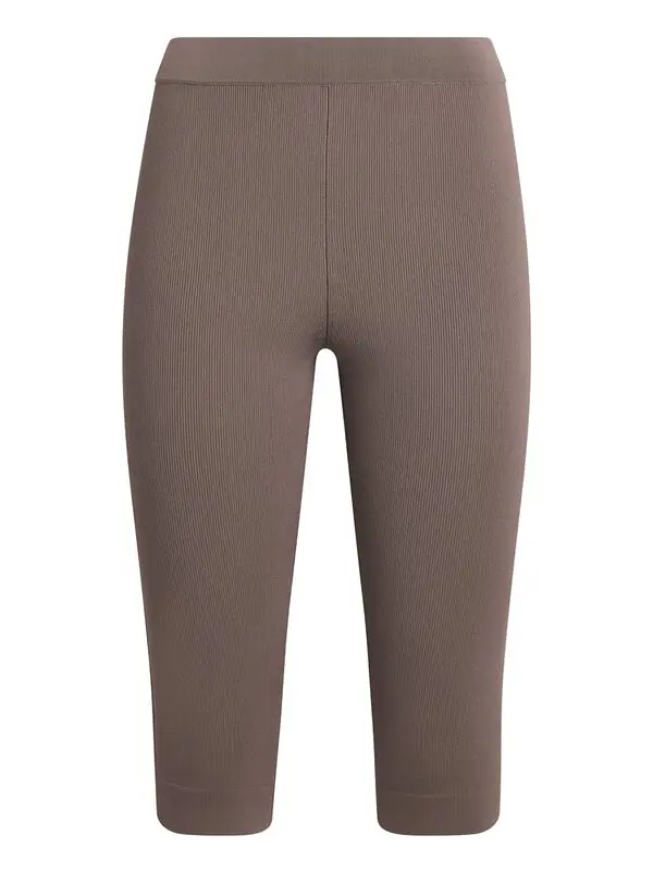 SKIMS Refined Knit High-rise Capris - Grey