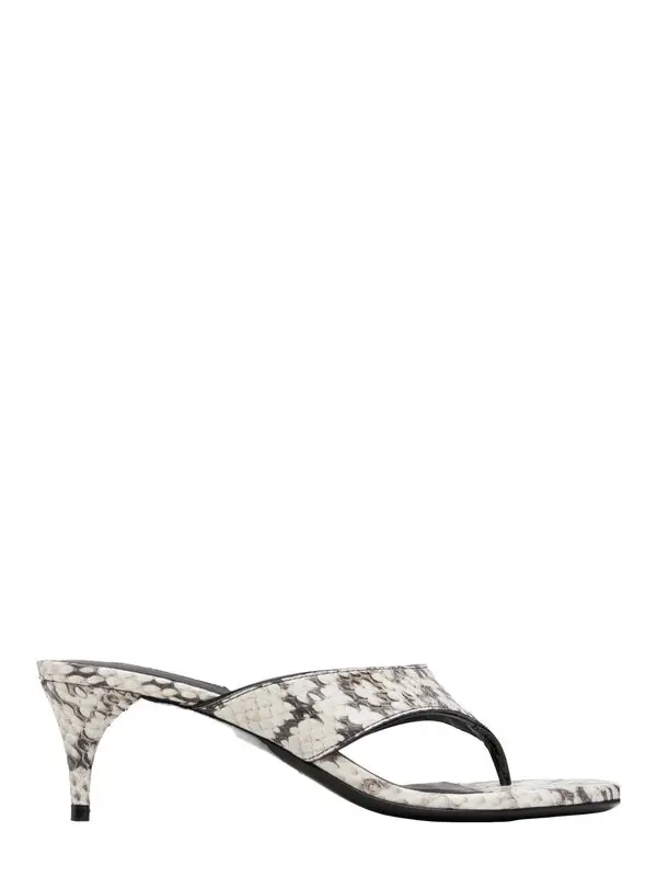 Alaïa Infradito Thong Mules - White/black