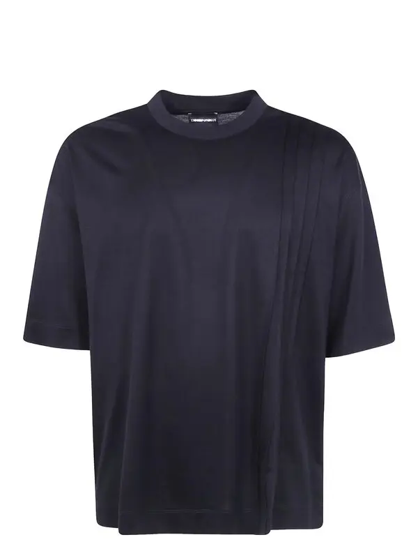 Emporio Armani Short-sleeved Crewneck T-shirt - Black