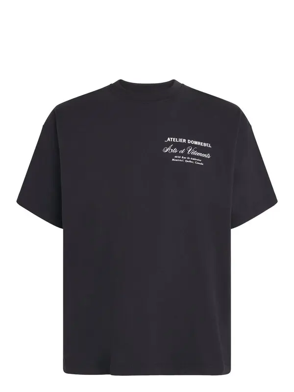 DOMREBEL Cotton Arts Vetements T-shirt - Black