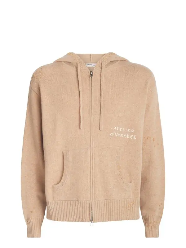 DOMREBEL Wool-blend Nightcrawler Hoodie - Beige