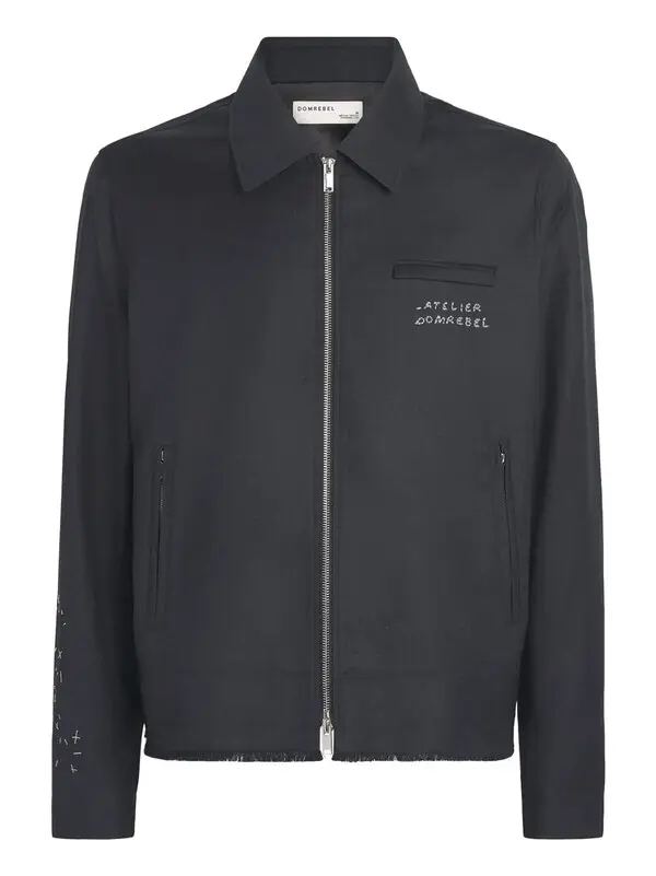 DOMREBEL Virgin Wool Backstage Bomber Jacket - Grey