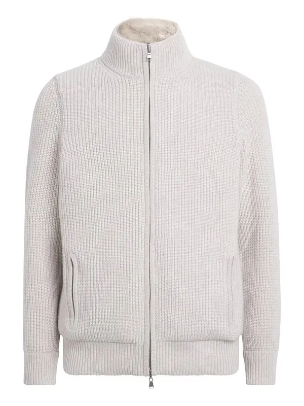 N.peal Reversible Cashmere Quarter-zip Sweater - Grey