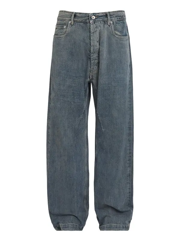Rick Owens Geth Wide-leg Jeans - Navy