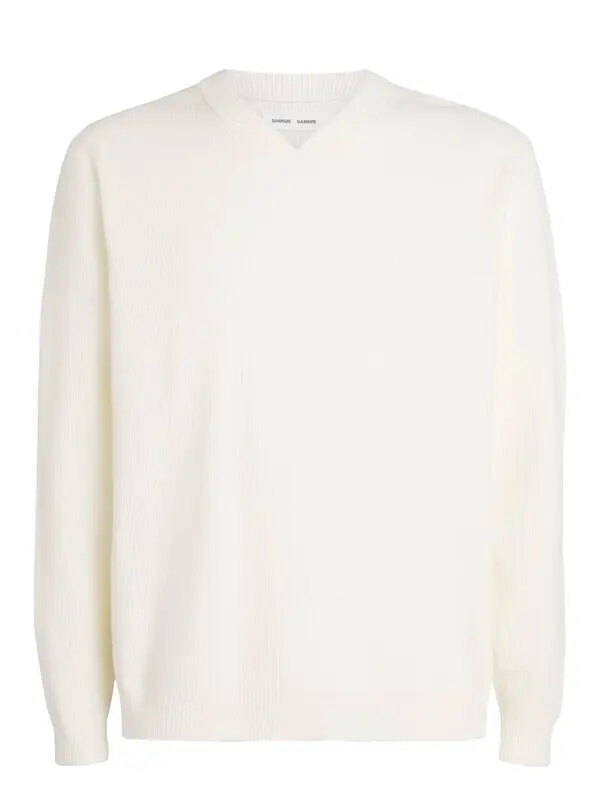SAMSØE SAMSØE Saklas V-neck Sweater - Ivory