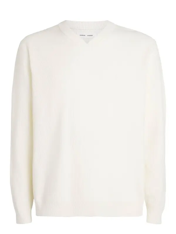 SAMSØE SAMSØE Saklas V-neck Sweater - Ivory