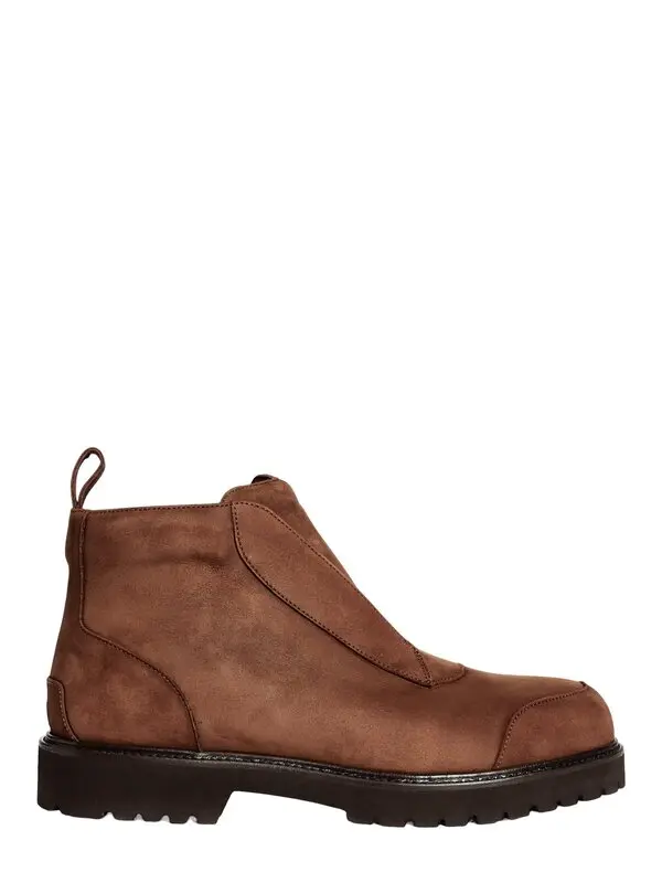 Colombo Nubuck Ankle Boots - Brown