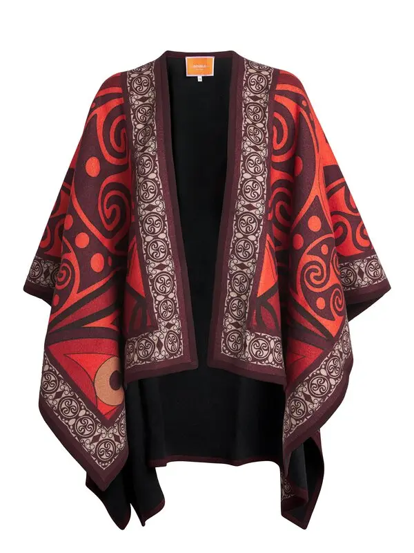 La DoubleJ Wool-silk Soul Poncho - Red