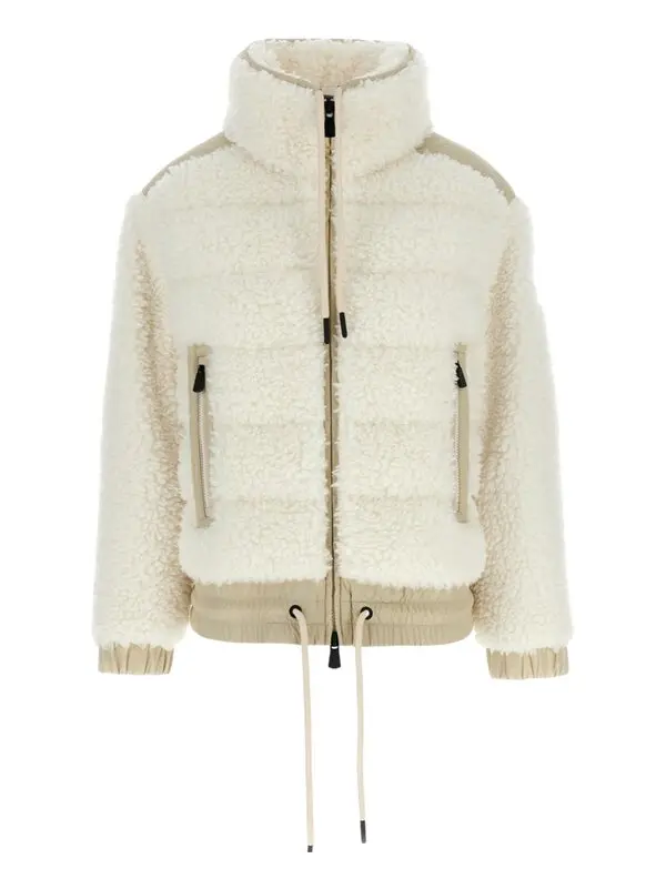 Moncler Fur Effect Puffer Jacket - White