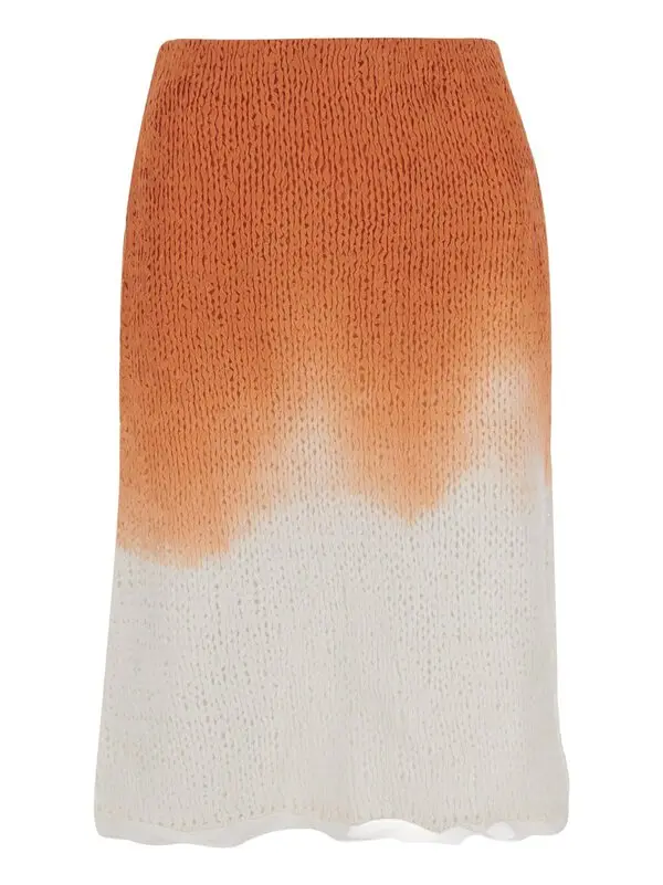 Bottega Veneta Colorblock Skirt - White