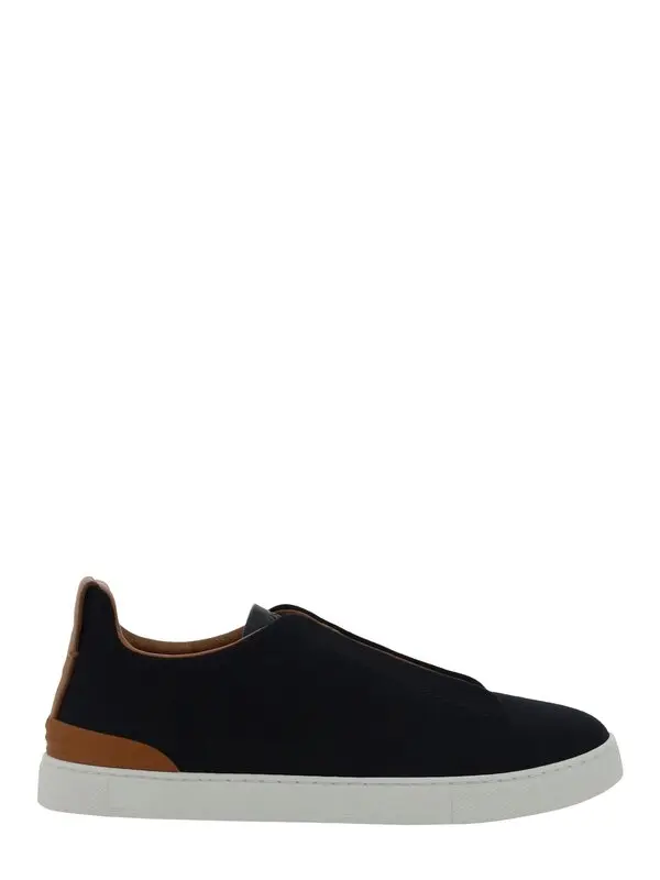 Zegna Triple Stitch Sneakers - Black