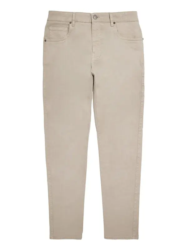 Purdey Cotton-blend Five-pocket Trousers - Beige