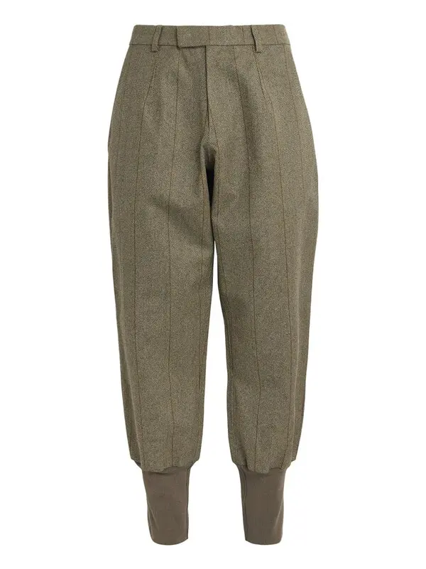 Purdey Tweed Stripe Breek Trousers - Green