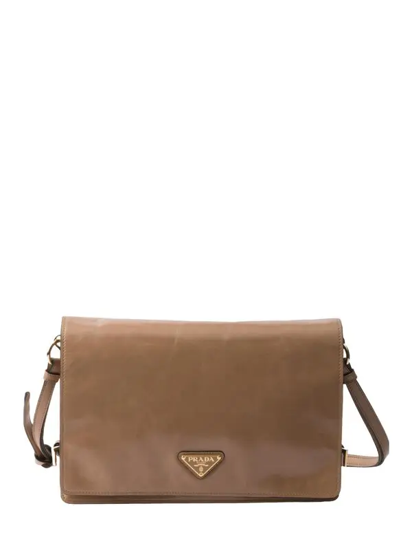 Prada Leather Shoulder Bag - Brown