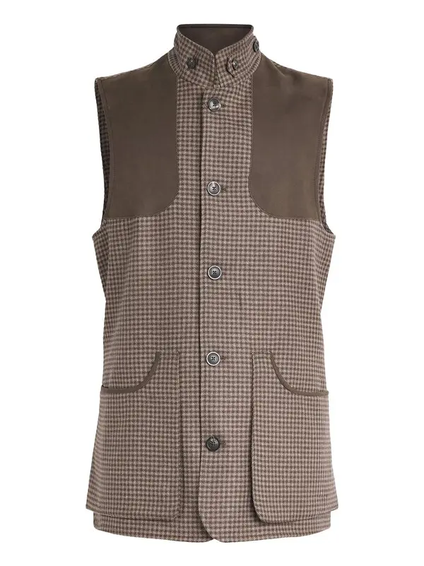 Purdey Wool-cashmere Tweed Gilet - Brown