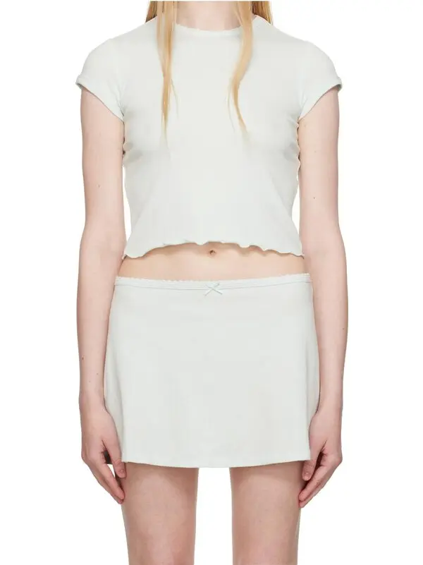 SKIMS Scalloped Edge T-shirt - White