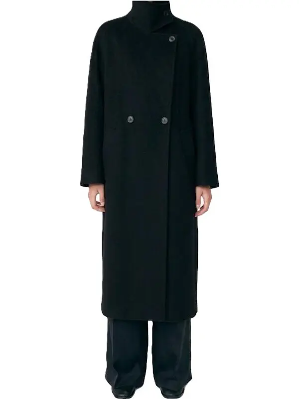 LISA YANG Double-breasted Coat - Black