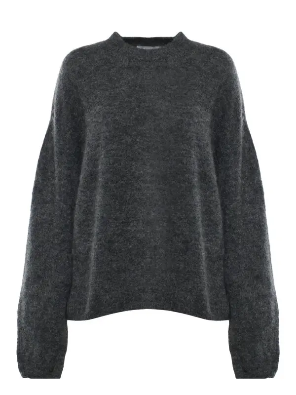 THE FRANKIE SHOP Oversized Crewneck Sweater - Black