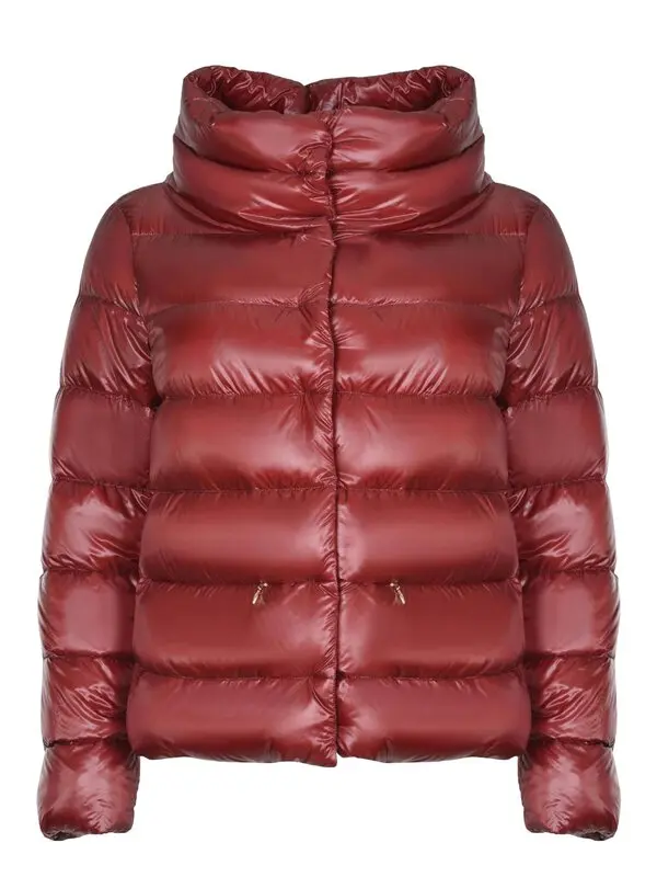 Herno Quilted High-neck Down Jacket - Red