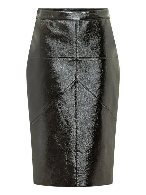 LANVIN Coated Midi Skirt - Black