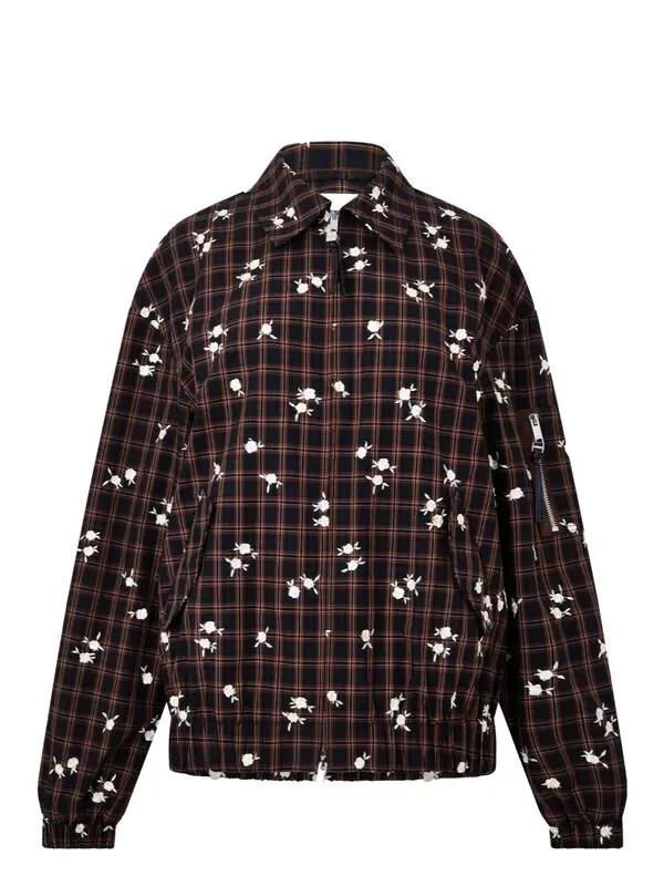 GANNI Dyed Bomber Jacket - Black