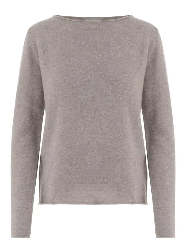 ALLUDE Crew Neck Knitted Sweater - No