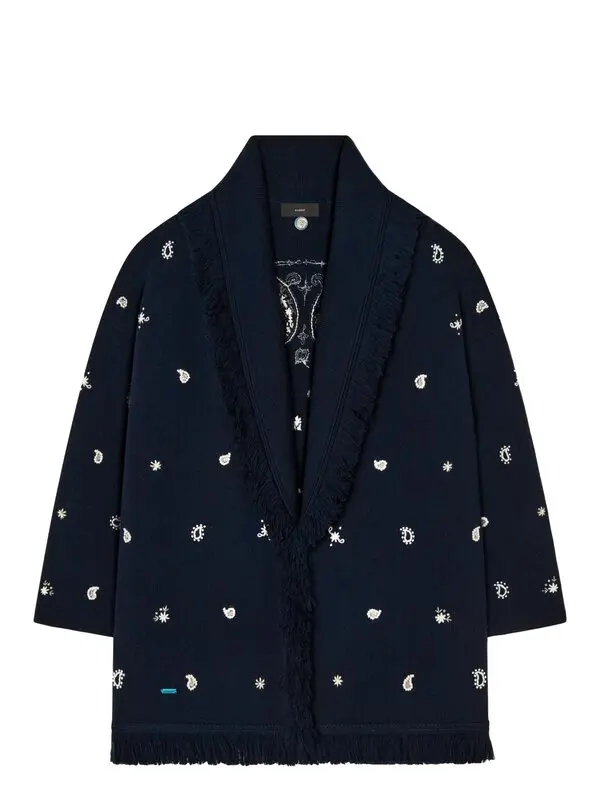 Alanui Echoes Of The Bandana Cardigan - Blue