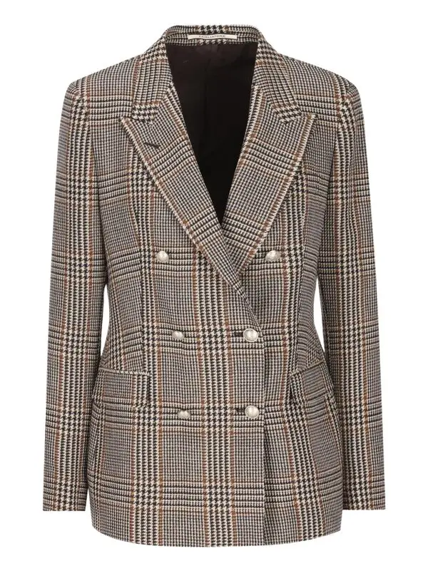 Tagliatore Double-breasted Checked Blazer - No