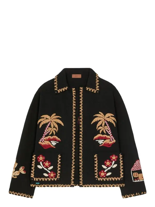 Alanui Remember Me Jacket - Black/camel