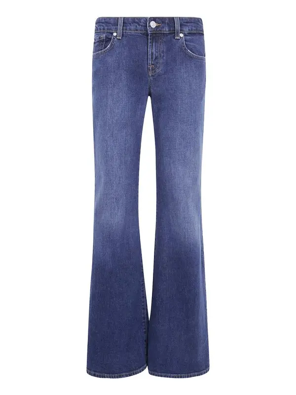 7 For All Mankind Low-rise Flared Jeans - Blue