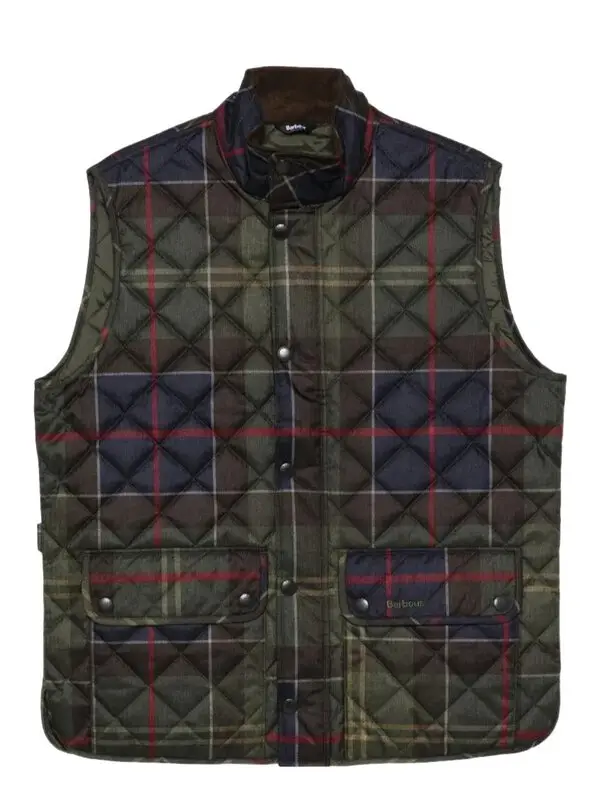 Barbour Tartan Pattern Quilted Waistcoat - Multi-color