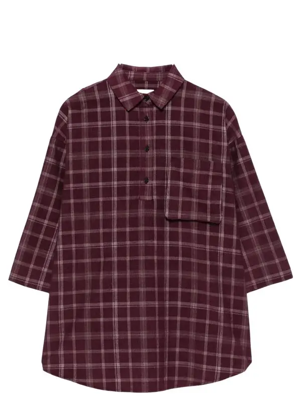 DOUUOD Check-pattern Dress - Claret