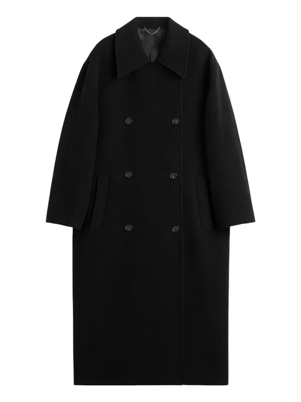TOTEME Double-breasted Tailored Coat - Black