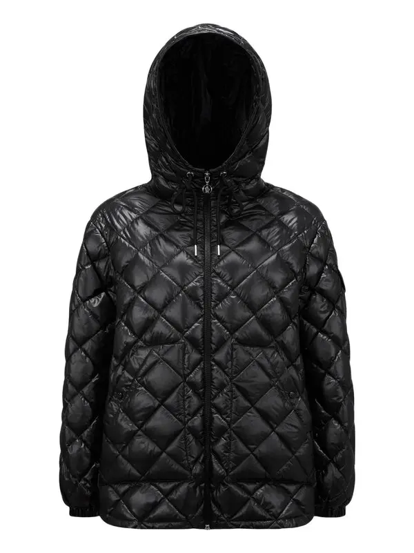 Moncler Quilted Zip-up Jacket - Black