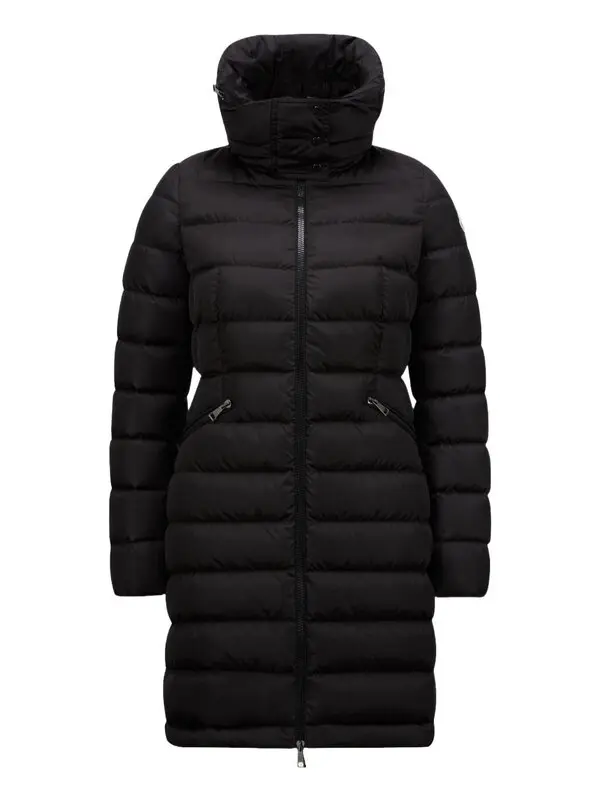 Moncler Flammette Long Down Jacket - Black