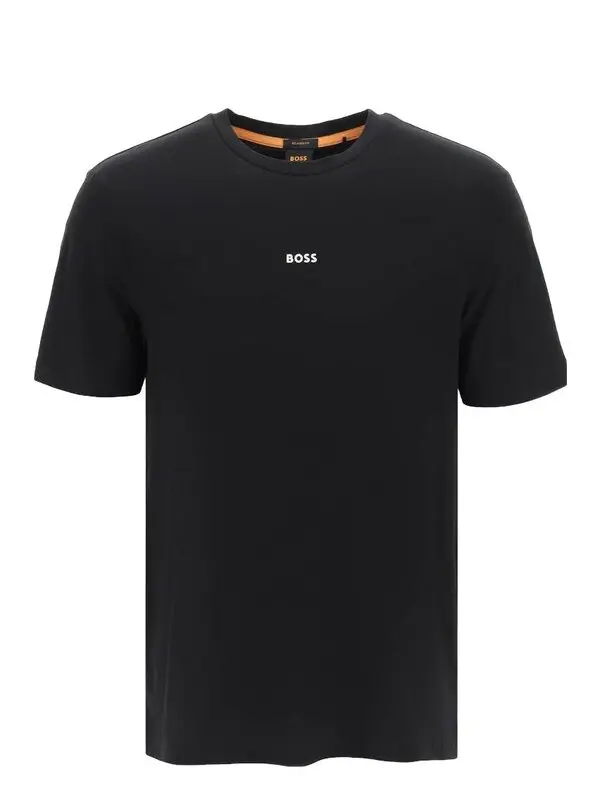 Hugo Boss Logo Printed Crewneck T-shirt - Black