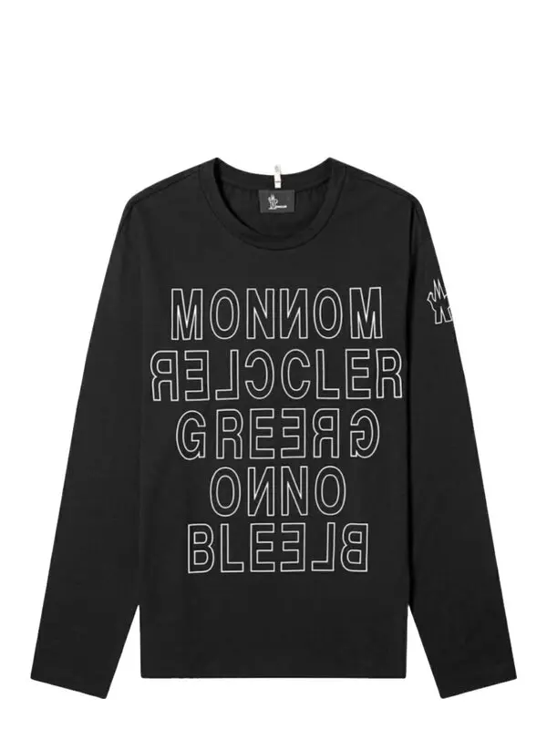 Moncler Logo Long-sleeved T-shirt - Black