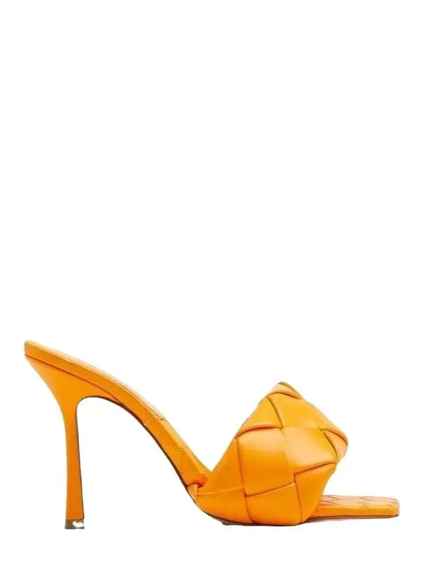 Bottega Veneta Bv Lido Logo Detailed Sandals - Orange