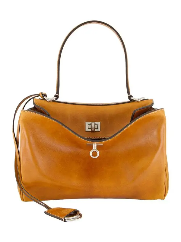 Balenciaga Tan Rodeo Small Handbag In Vegetal Leather - Brown
