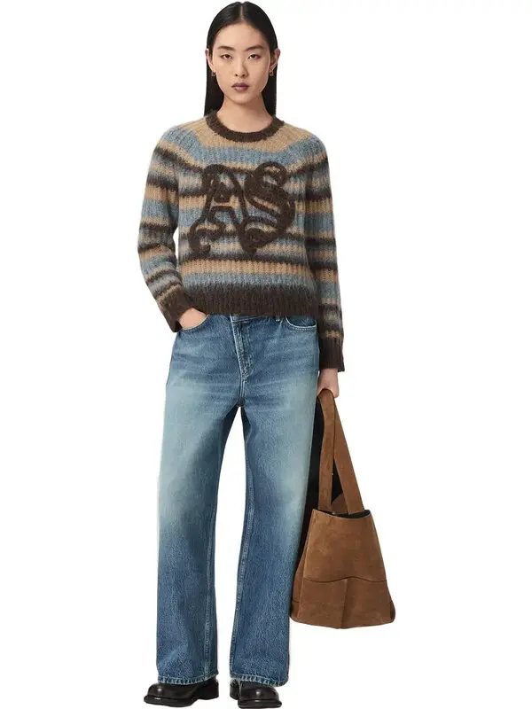 ALLSAINTS Rega Relaxed Sweater - Blue